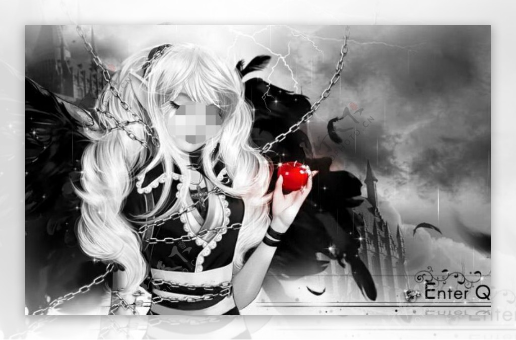 黑色翅膀QQ空间flash图片素材-编号00969068-图行天下