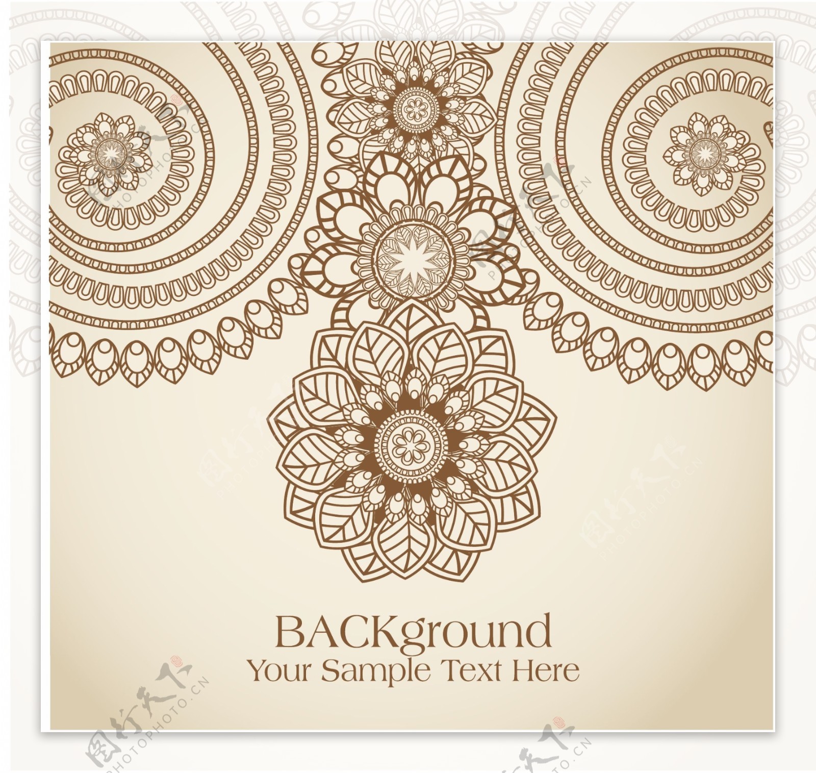 手绘花卉图案矢量素材01图片素材-编号01536168-图行天下