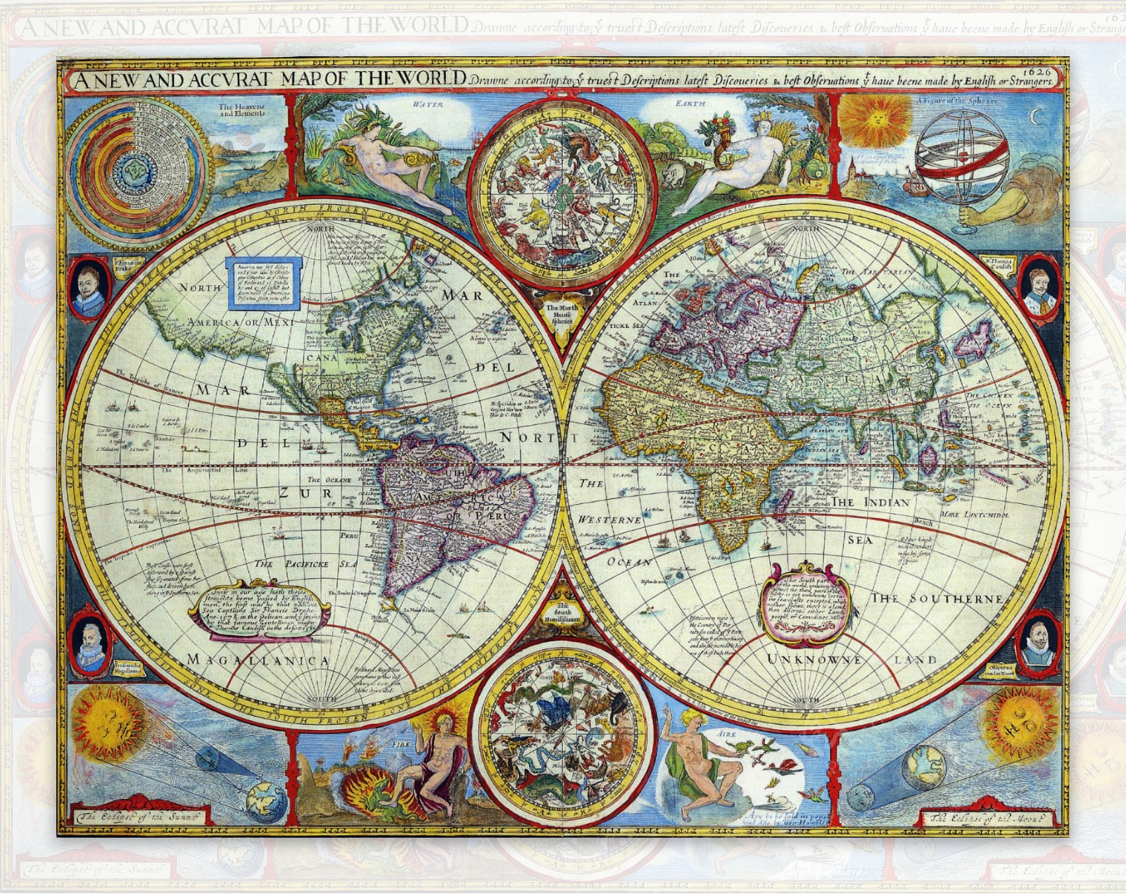 复古世界地图图片素材-编号02223938-图行天下