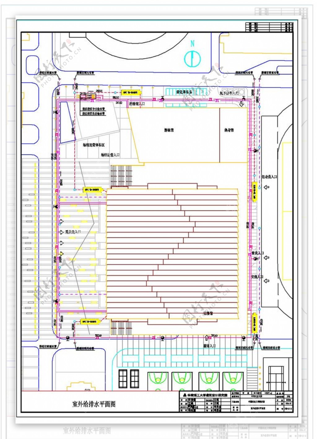 赛后总平CAD图纸图片素材-编号04782278-图行天下