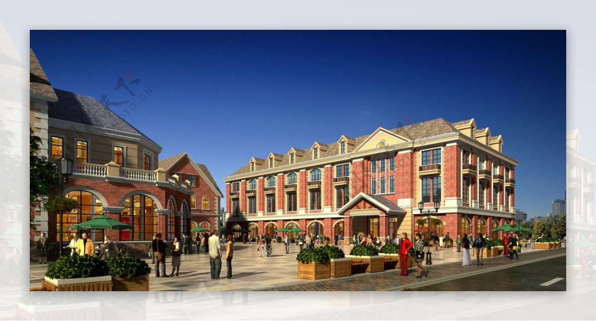 商业街效果图图片素材-编号08452268-图行天下
