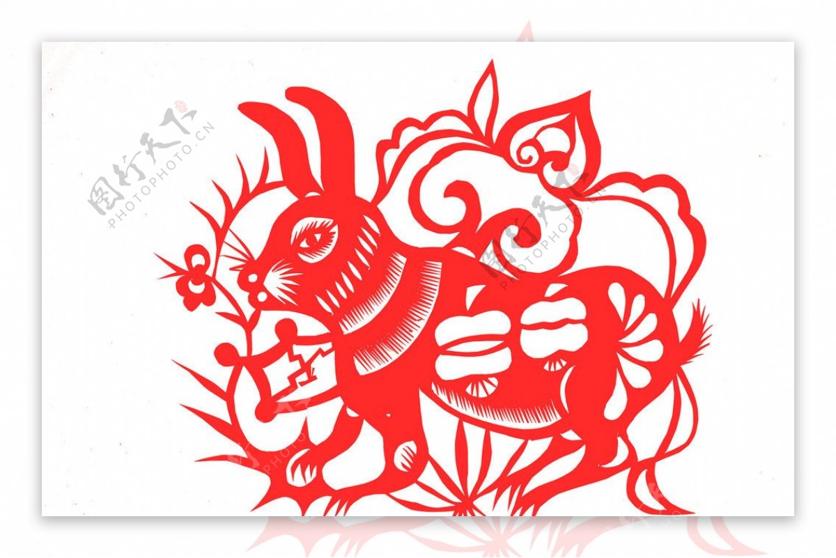 剪纸兔图片素材-编号10246368-图行天下