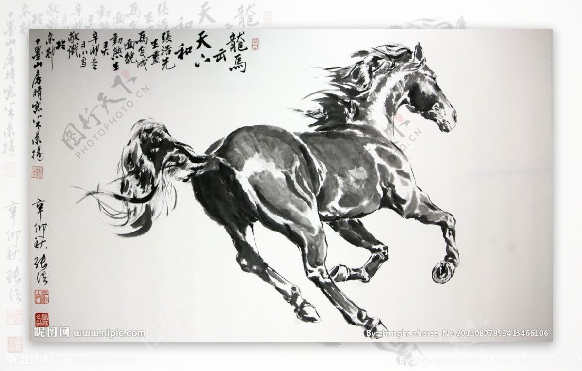 国画马图片素材-编号11744378-图行天下
