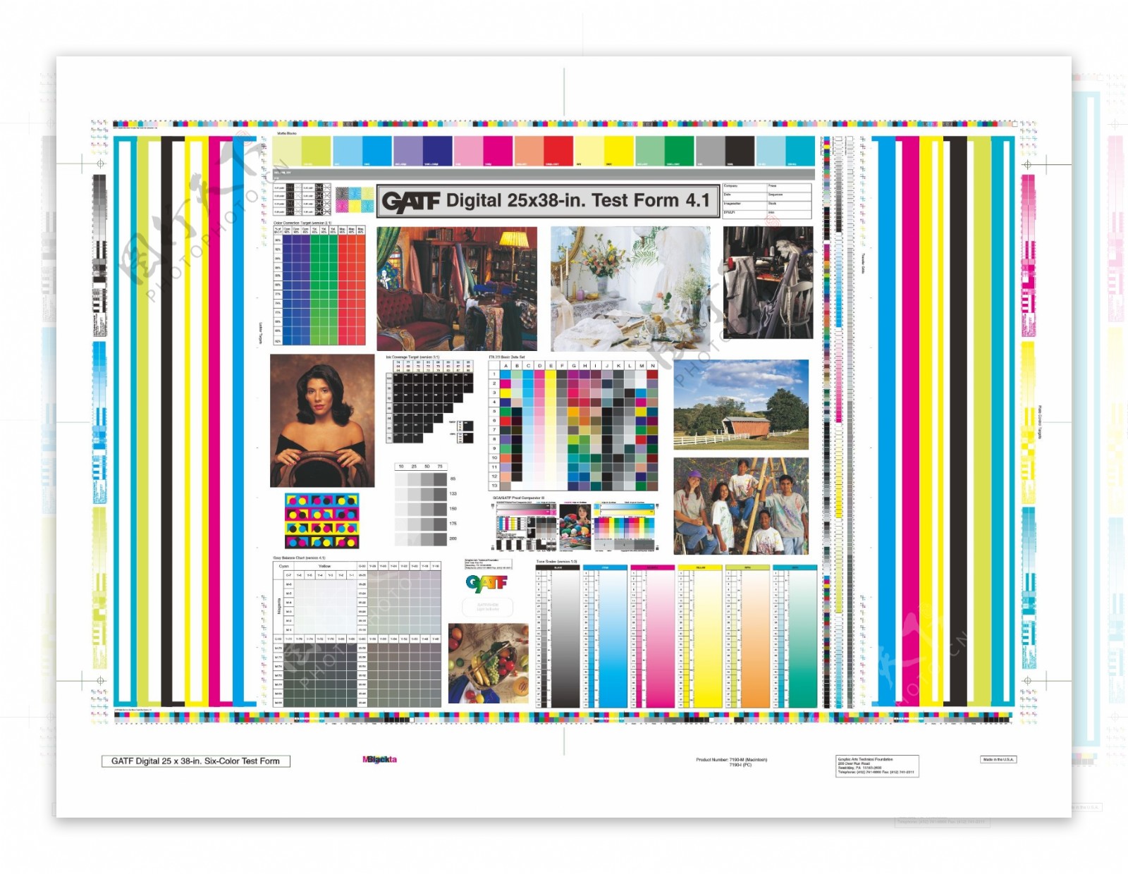 GATF印刷测试样图片素材-编号12398678-图行天下