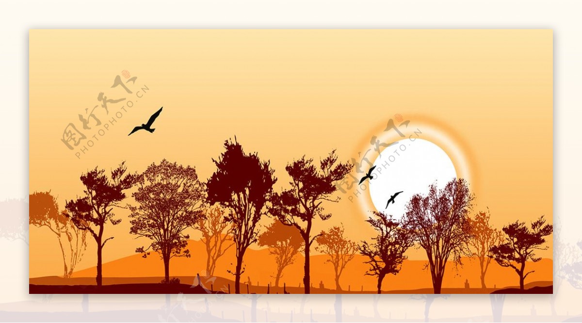 夕阳背景图片素材-编号12959068-图行天下
