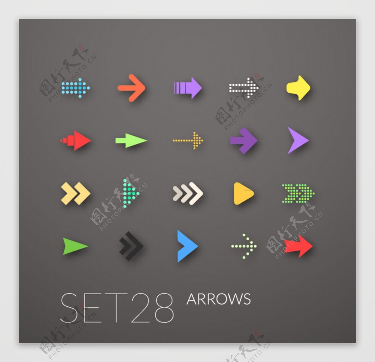 20款精美箭头图标矢量图图片素材-编号22685808-图行天下