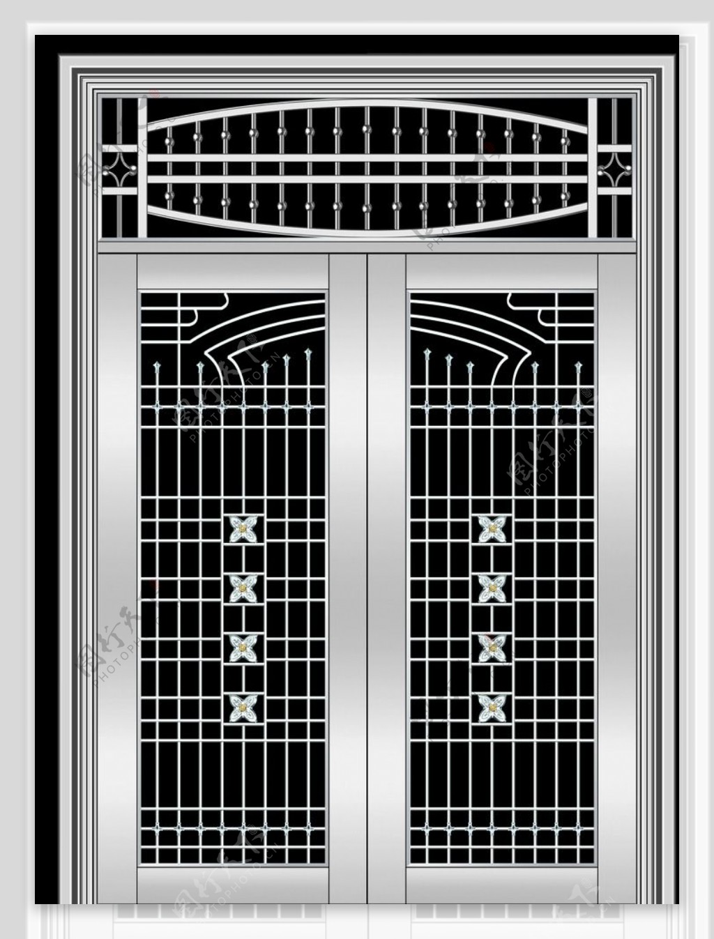 不锈钢门氟碳漆门图片素材-编号24403978-图行天下