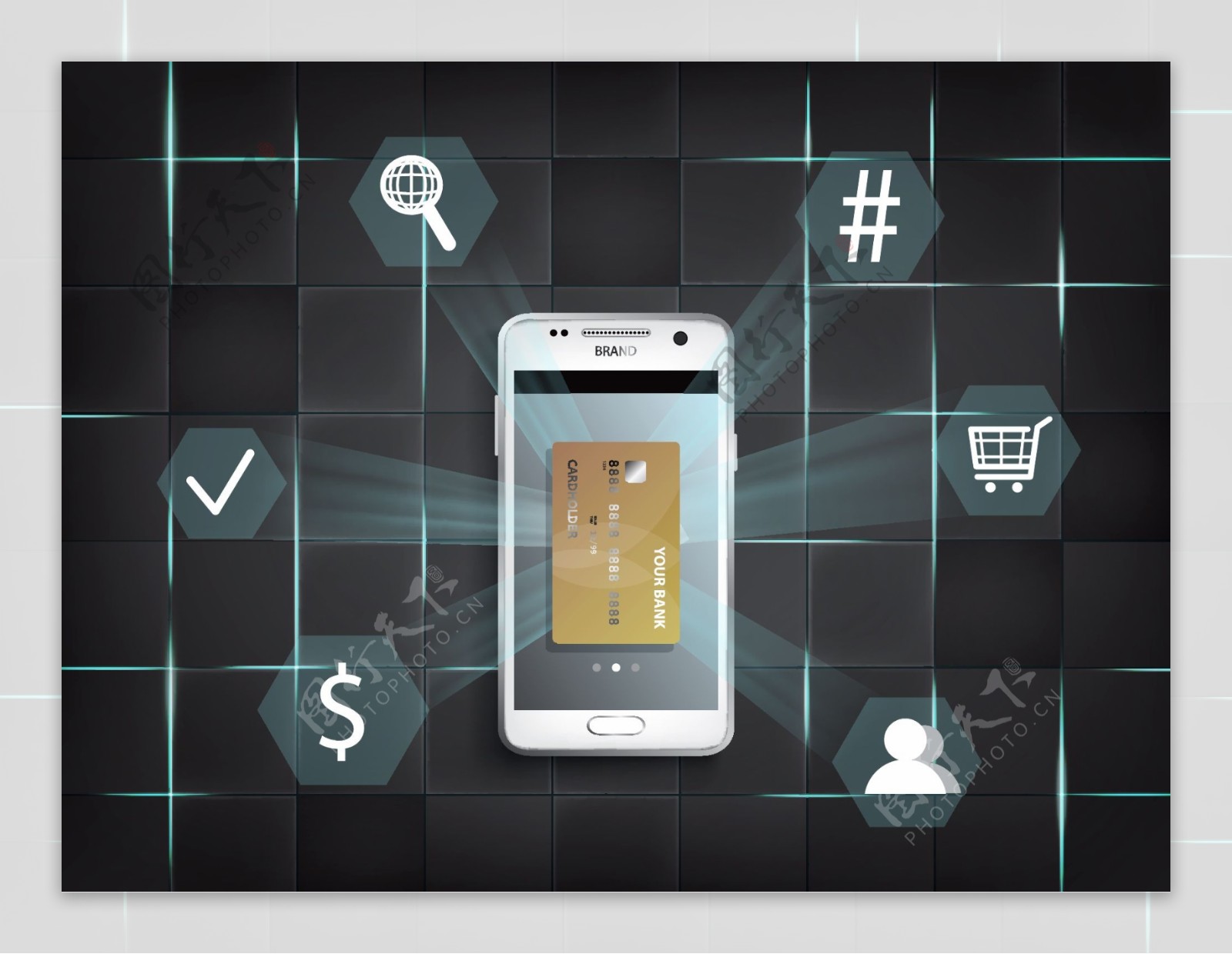 移动支付应用界面设计矢量素材下载图片素材-编号27802128-图行天下