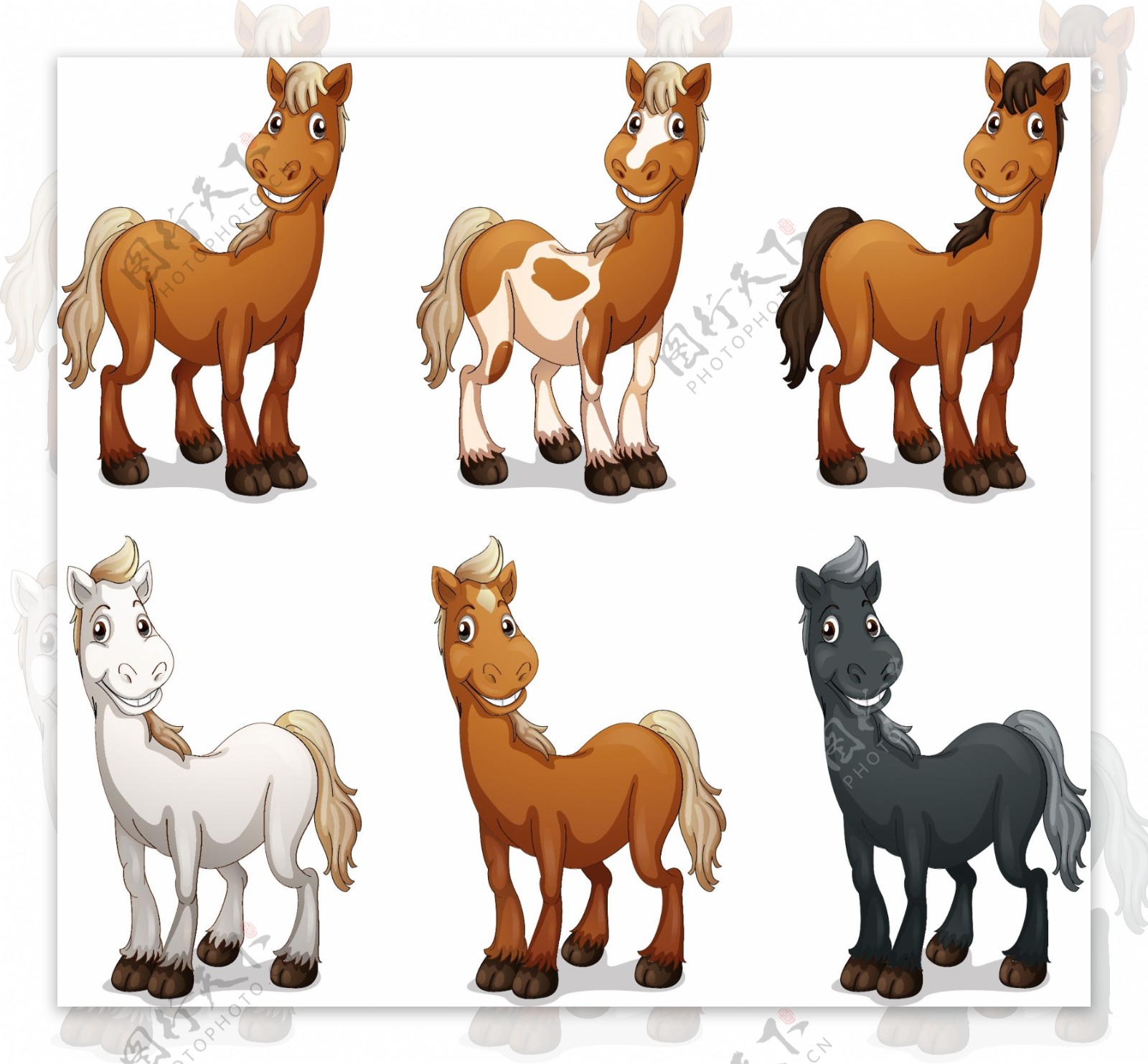 卡通小马图片素材-编号28019778-图行天下