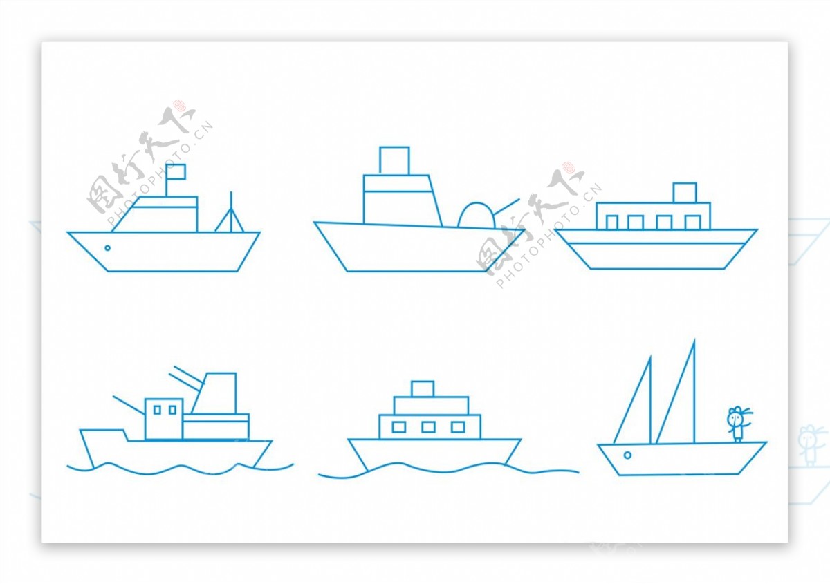 轮船简笔画图片素材-编号28823348-图行天下
