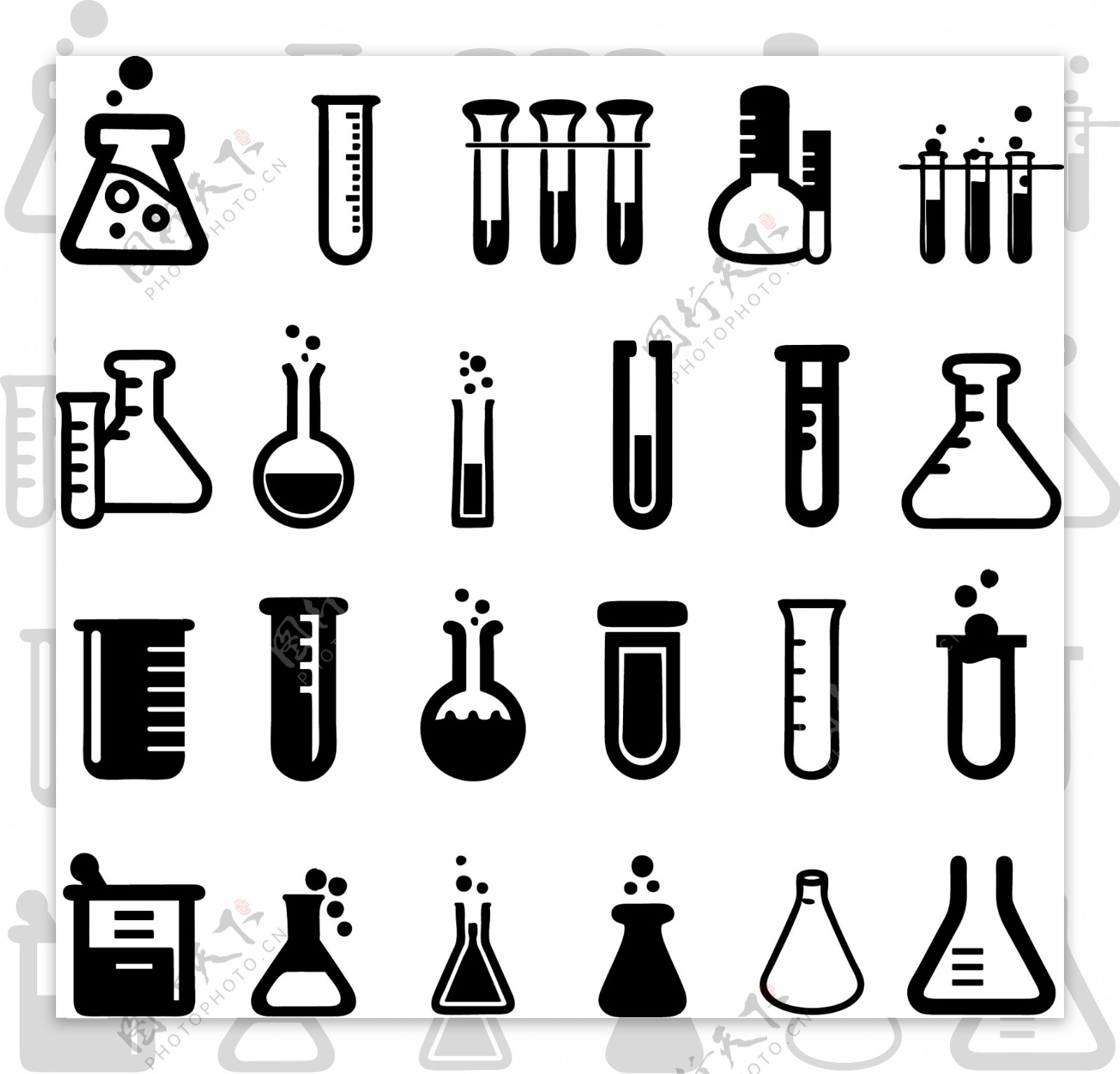 试管图标图片素材-编号30236428-图行天下