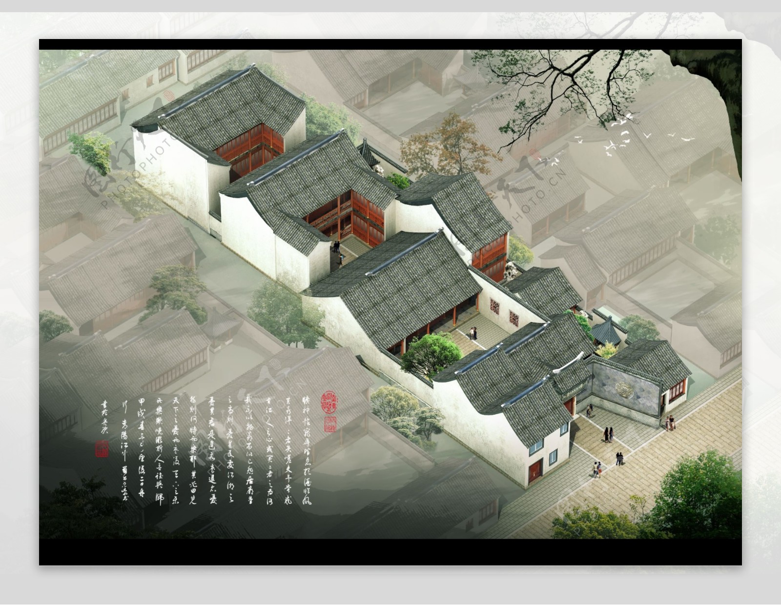 苏式古建筑鸟瞰图图片素材-编号31214938-图行天下