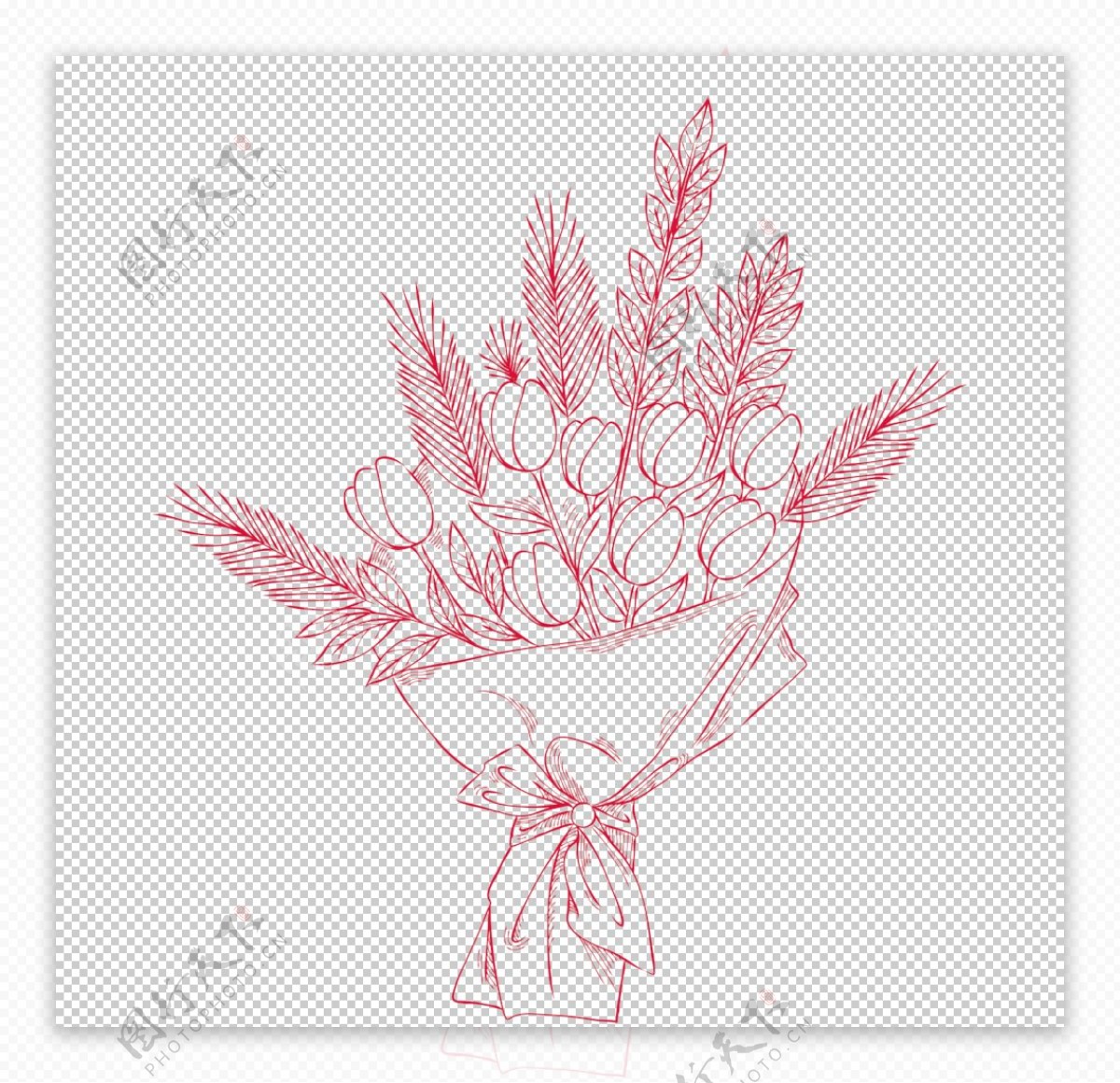 卡通花束图片素材-编号32204228-图行天下