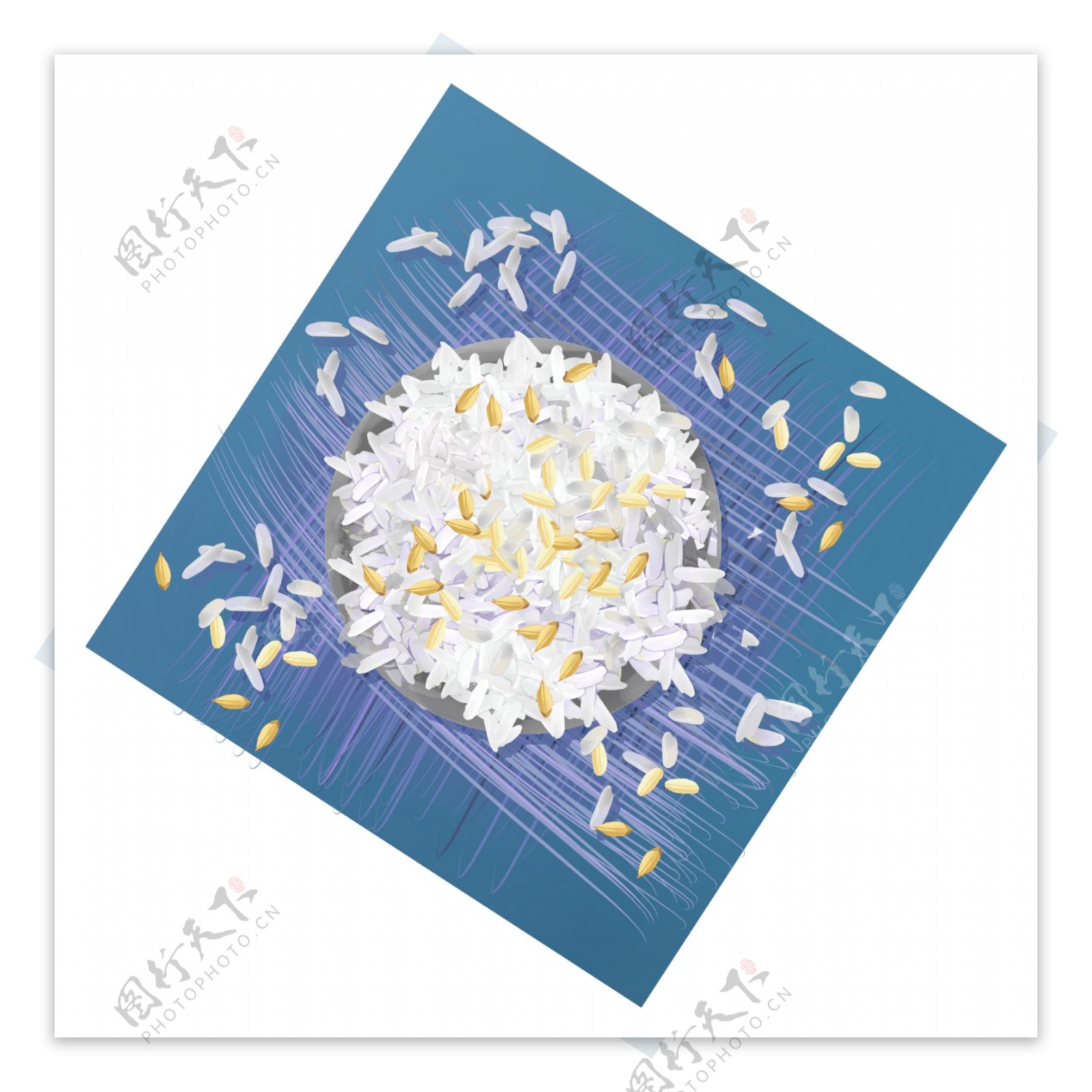 晾晒的大米插画图图片素材-编号32298148-图行天下