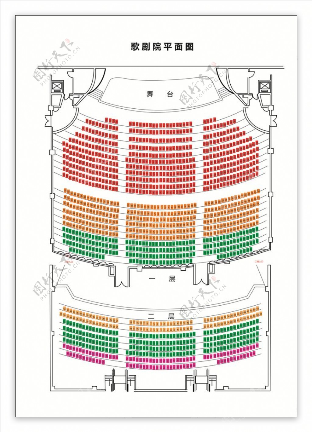 歌剧院平面图图片素材-编号33239198-图行天下