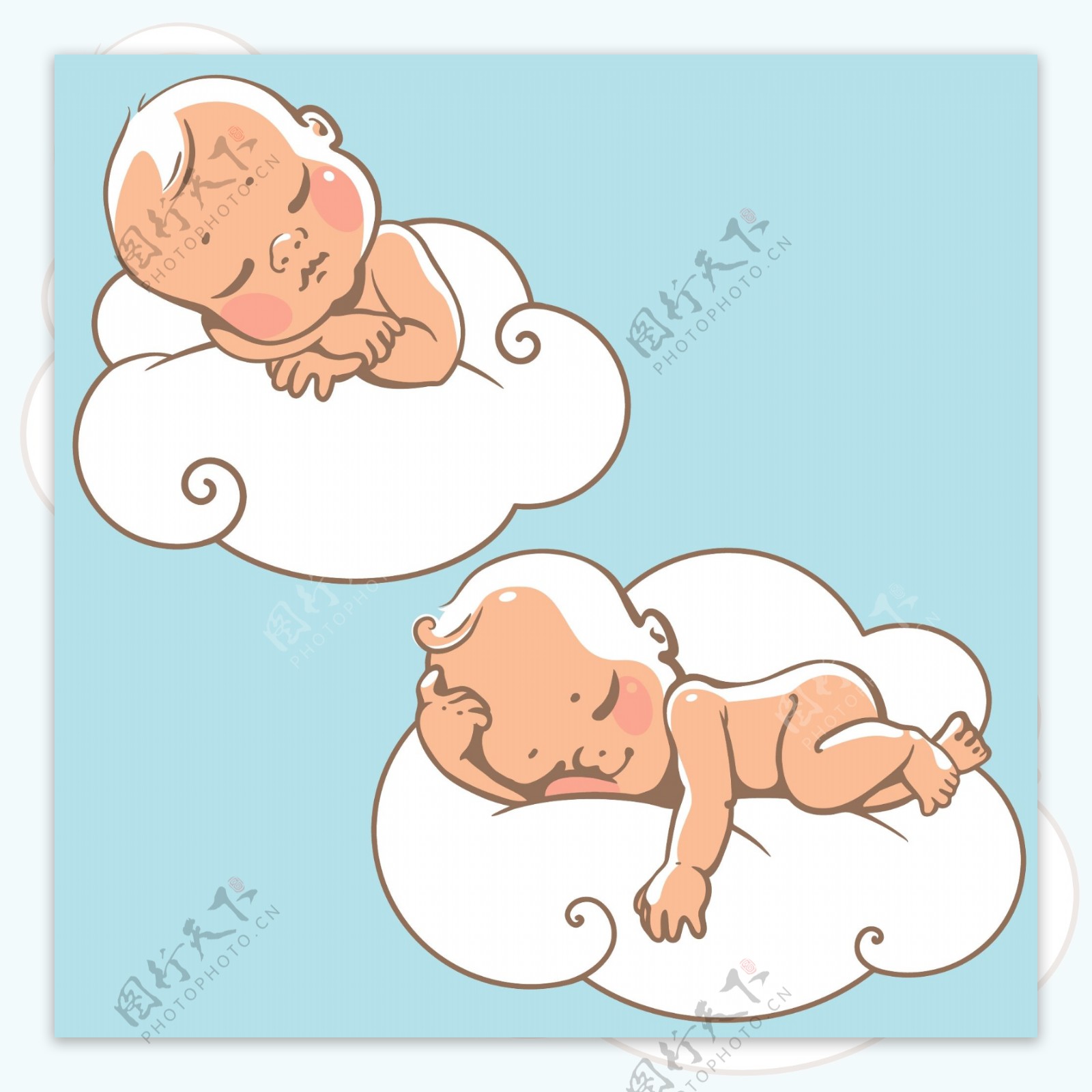 手绘婴儿图片素材-编号36488718-图行天下