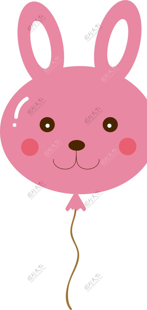可爱兔子气球图片素材-编号40245278-图行天下